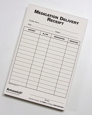 Medication Delivery Record - Pad Of 100 Sheets – Axiom Medical Supplies