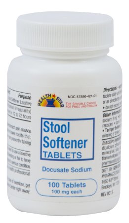 Stool Softener Geri-Care® Tablet 100 per Bottle 100 mg Strength Docusa ...
