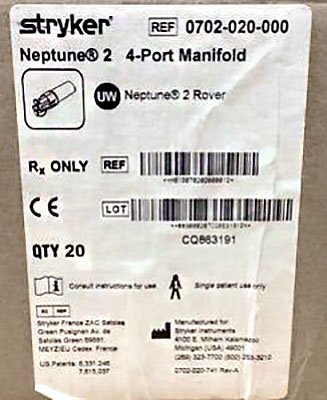 Stryker 4 Port Manifold Neptune® 2 - M-668436-1270 - Pack of 20 – Axiom ...