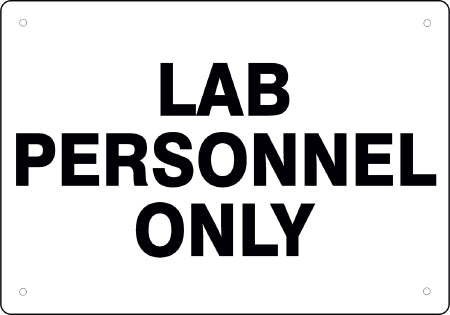 Medical Safety Systems Door Sign Restricted Access Lab Personnel Only ...