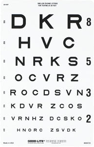 Good-Lite Eye Chart Good-Lite 20 Foot Measurement Acuity Test - M-5159 ...