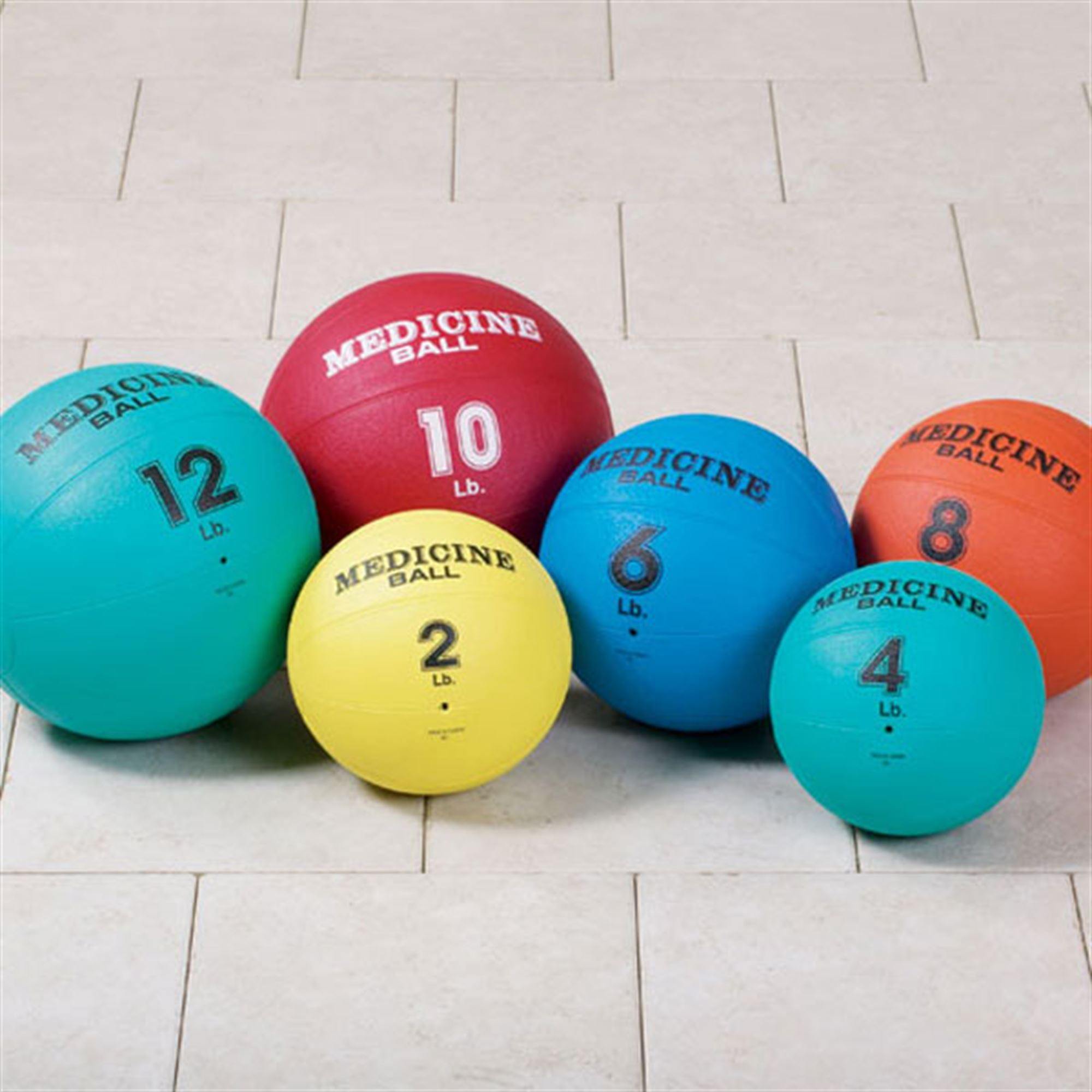 Textured Bright Colored Medicine Balls Set of 6 Textured Bright Colore ...