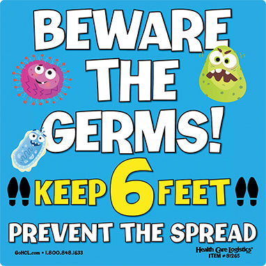 Beware the Germs Floor Marker, 11 x 11 H-81265-16352 – Axiom Medical ...